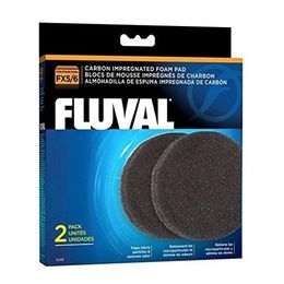 Fluval Filtermedien für FX-Serie, Kohle/Filterschwamm 2er-Pack, für FX5/6 (17 x 4 x 17 cm)