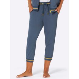 feel good Damen Hose 3/4-lang, rauchblau, Gr&ouml;&szlig;e 36/38