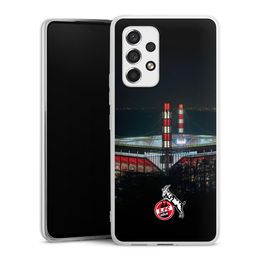 DeinDesign Galaxy A53 5G Handy Silikon H&uuml;lle Case transparent Handyh&uuml;lle Official Licensed Product Stadium 1. Fc K&ouml;ln Silikon Case