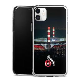 DeinDesign iPhone 11 Handy Slim Case Silikon Handyh&uuml;lle transparent H&uuml;lle extra d&uuml;nn 1. Fc K&ouml;ln Official Licensed Product Stadium Silikon Slim Case