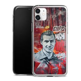 DeinDesign iPhone 11 Handy Slim Case Silikon Handyh&uuml;lle transparent H&uuml;lle extra d&uuml;nn Fritz Walter 1. Fck 1. Fc Kaiserslautern Silikon Slim Case