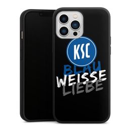 DeinDesign iPhone 13 Pro Max Handy Premium Silikon H&uuml;lle Handyh&uuml;lle schwarz Case Ksc Karlsruher Sc Official Licensed Product Silikon Premium Case