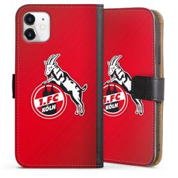 DeinDesign iPhone 11 Handy Klapph&uuml;lle Handyh&uuml;lle aus Kunst Leder schwarz Flip Case 1. Fc K&ouml;ln Effzeh Official Licensed Product Sideflip mit Lasche