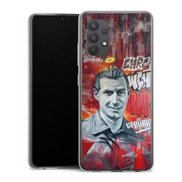 DeinDesign Galaxy A32 4G Handy Silikon H&uuml;lle Case transparent Handyh&uuml;lle 1. Fc Kaiserslautern 1. Fck Fritz Walter Silikon Case