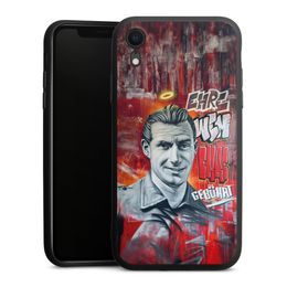 DeinDesign iPhone Xr Handy Premium Silikon H&uuml;lle Handyh&uuml;lle schwarz Case 1. Fc Kaiserslautern 1. Fck Fritz Walter Silikon Premium Case