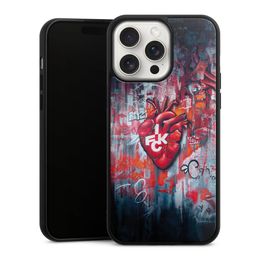 DeinDesign iPhone 15 Pro Max Handy Gallery Case Handyh&uuml;lle 9H Geh&auml;rtetes Glas R&uuml;ckseite H&uuml;lle 1. Fck 1. Fc Kaiserslautern Heart Gallery Case