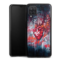 DeinDesign Galaxy A12 Handy Silikon H&uuml;lle Case schwarz Handyh&uuml;lle 1. Fc Kaiserslautern Heart 1. Fck