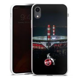 DeinDesign iPhone Xr Handy Silikon H&uuml;lle Case wei&szlig; Handyh&uuml;lle Stadium 1. Fc K&ouml;ln Official Licensed Product Silikon Case