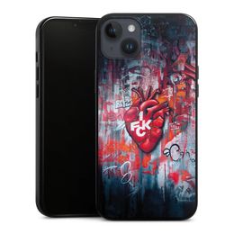 DeinDesign iPhone 14 Plus Handy Silikon H&uuml;lle Case schwarz Handyh&uuml;lle 1. Fck 1. Fc Kaiserslautern Heart