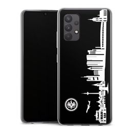 DeinDesign Galaxy A32 4G Handy Silikon H&uuml;lle Case transparent Handyh&uuml;lle Eintracht Frankfurt Sge Skyline Silikon Case