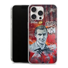 DeinDesign iPhone 15 Pro Max Handy Silikon H&uuml;lle Case transparent Handyh&uuml;lle 1. Fc Kaiserslautern 1. Fck Fritz Walter Silikon Case