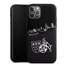 DeinDesign iPhone 12 Pro Handy Silikon H&uuml;lle Case schwarz Handyh&uuml;lle Skyline Official Licensed Product 1. Fc K&ouml;ln