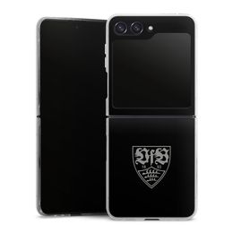DeinDesign Galaxy Z Flip 5 Handy Hard Case Schutzh&uuml;lle transparent Smartphone Handy H&uuml;lle Vfb Stuttgart Logo Official Licensed Product Hard Case