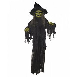 Horror-Shop Dekoobjekt Grüne Märchenhexe als Halloween Hängefigur 200cm