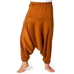 PANASIAM Relaxhose Aladinhose als bequeme Chillhose aus Jogginghosen-Stoff für Herbst und Winter warm gefütterte Baumwollhose fürs Sofa oder Homeoffice