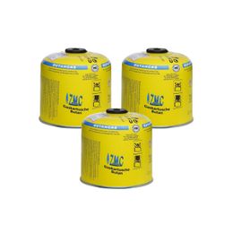 ZMC Gaskartusche 3x Universal Camping Propan Butan Gas 500g Schraubventil Gaskartusche