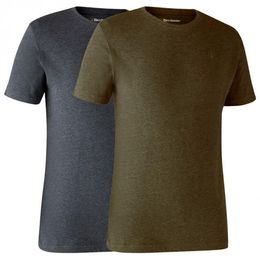 Deerhunter - Basic T-Shirt 2-Pack - T-Shirt Gr M braun