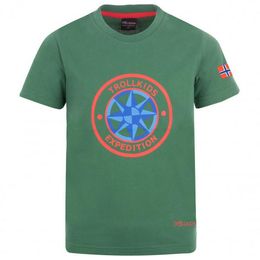 Trollkids - Kid's Windrose T - T-Shirt Gr 164 grün