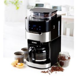 Domo Kaffeevollautomat mit Mahlwerk für 12 Tassen Bohnen & Filterkaffee