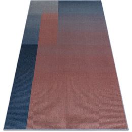RUGSX Teppich Wolle nain Geometrisch 7710/51944 rot / blau red 80x150 cm