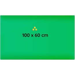 LÜLLMANN Memoboard Glas Magnettafel Glasboard (607432 Glastafel 100x60x4 cm, grün) - Grün