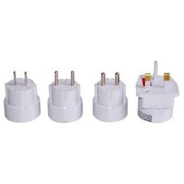 ETT Reise Stecker Set 4 teilig Steckdosen Adapter weiß universal weltweit