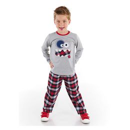 Denokids 2tlg. Outfit "Funny Face" in Grau - 92