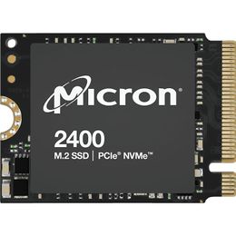 CRUCIAL Micron 2400 NVMe M.2 Non-SED Festplatte, 512 GB SSD via PCIe, intern