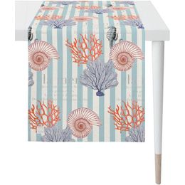 Apelt Tischläufer 3982 Outdoor, Sommerdeko, Sommer (1-tlg), Digitaldruck, mit Fleckschutz, blau|bunt