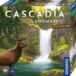 Kosmos Spiel, Erweiterung zum Spiel Cascadia – Im Herzen der Natur Cascadia - Landmarks Erweiterung, bunt