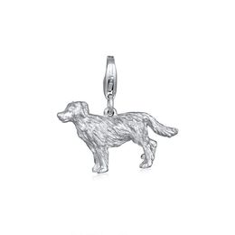 NENALINA Charm-Einhänger Hund Dog Anhänger Golden Retriever 925 Silber, silberfarben