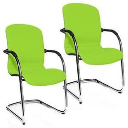 2 Topstar Besucherstühle Open Chair 110 OC690 T35 grün Stoff