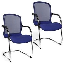 2 Topstar Besucherstühle Open Chair 100 OC590 T38 royalblau Stoff