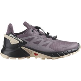 Salomon SUPERCROSS 4 Laufschuhe Damen in moonscape-black-tender peach