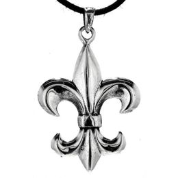 Kiss of Leather Kettenanhänger Fleur de Lis Fleur Lys französische Lilie Silber 925