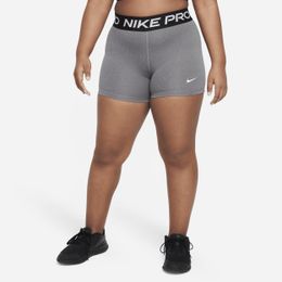 Nike Dri-FIT One Bike Shorts für ältere Kinder (Mädchen) (erweiterte Größe) - Grau