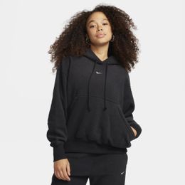 Nike Sportswear Phoenix Plush oversized, bequemer Fleece-Hoodie für Damen - Schwarz