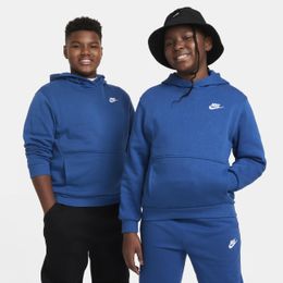 Nike Sportswear Club Fleece Hoodie für ältere Kinder (erweiterte Größe) - Blau