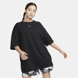 Nike Sportswear Essential extragroßes T-Shirt für Damen - Schwarz