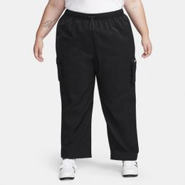 Nike Sportswear Essential Web-Cargohose mit hoher Taille für Damen (große Größen) - Schwarz