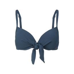 Tom Tailor Damen Push-Up Bikinitop mit Knotendetail, blau, Gr. 46C