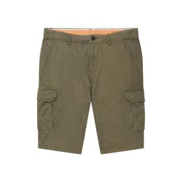 Tom Tailor Herren Cargo Shorts, grün, Uni, Gr. 30