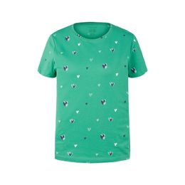 Tom Tailor Damen T-Shirt mit Print, grün, Print, Gr. XS