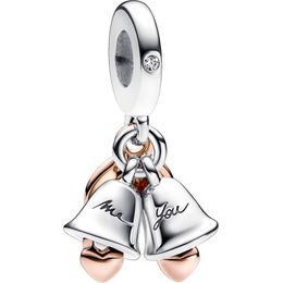 Pandora Damen Charm, 925er Silber, bicolor