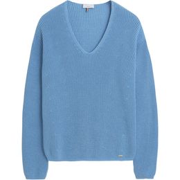 Cinque Pullover, überschnittene Schultern, V-Ausschnitt, für Damen, blau, XL