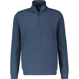Lerros Sweatshirt, Troyer, Melange, für Herren, blau, XL