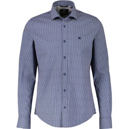 Lerros Freizeithemd, Regular Fit, 1/1-Arm, Haifisch-Kragen, für Herren, blau, XXL