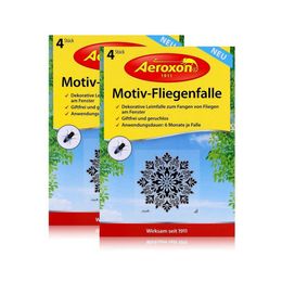 Aeroxon Insektenfalle Aeroxon Motiv-Fliegenfalle 4 Stk. Leimfalle giftfrei und geruchlos (2e