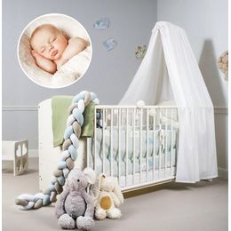 Alavya Home® Betthimmel Babybetthimmel mit Himmelstange Baldachin Insektenschutz für Babybett