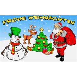 flaggenmeer Flagge Frohe Weihnachten Rentier 80 g/m²